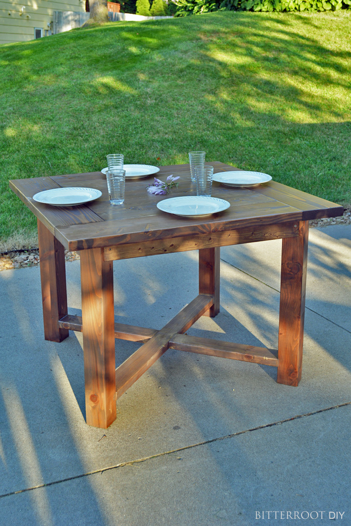 X Base Square Farmhouse Dining Table | Tylynn M