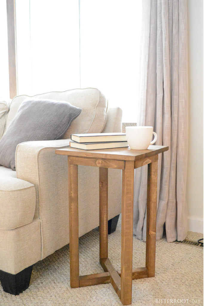 Rustic X Base DIY End Table | Tylynn M